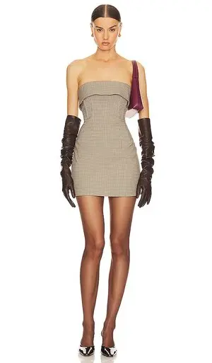 HELSA Plaid Mini Dress