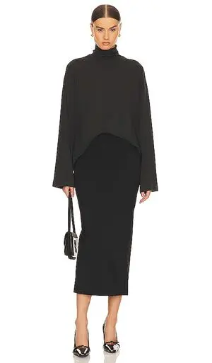 HELSA Jersey Oversized Turtleneck