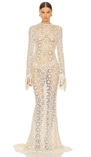 BRONX BANCO Bronx And Banco Maia Fringe Gown