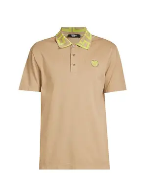 Versace Medusa Pop Piqué Polo Sand