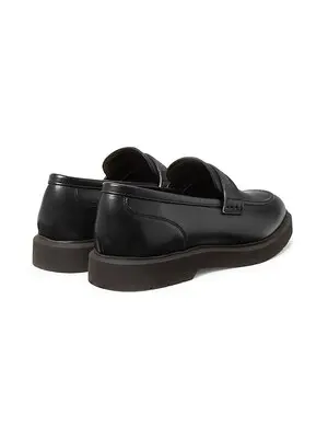 Brunello Cucinelli Leather Penny Loafers - Nero