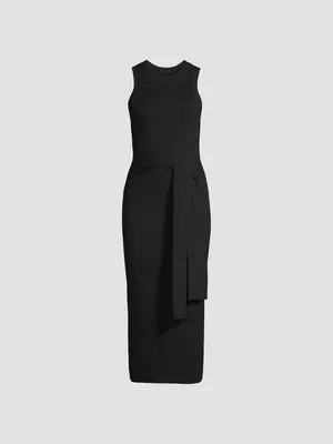 TOCCIN Logan Rib-knit Sleeveless Midi-dress