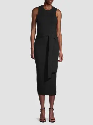 TOCCIN Logan Rib-knit Sleeveless Midi-dress