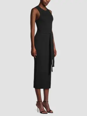 TOCCIN Logan Rib-knit Sleeveless Midi-dress