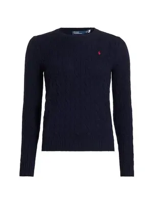 Ralph Lauren Julianna Cable-knit Sweater - Hunter Navy
