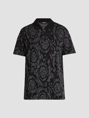 Versace Barocco Piqué Polo