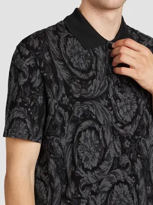 Versace Barocco Piqué Polo