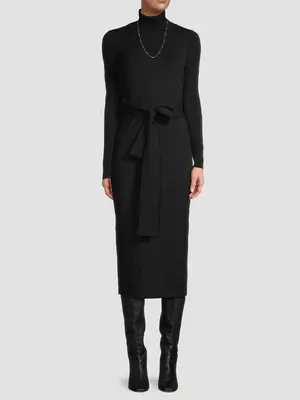 TOCCIN Piper Turtleneck Rib-knit Midi-dress