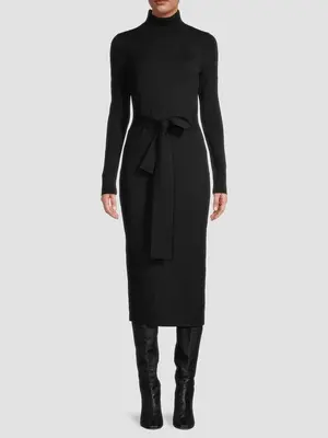 TOCCIN Piper Turtleneck Rib-knit Midi-dress