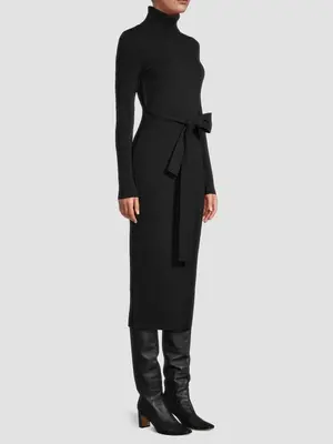 TOCCIN Piper Turtleneck Rib-knit Midi-dress