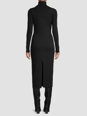 TOCCIN Piper Turtleneck Rib-knit Midi-dress