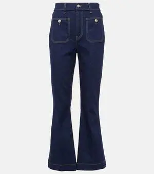Veronica Beard Carson Cropped Flare Jeans
