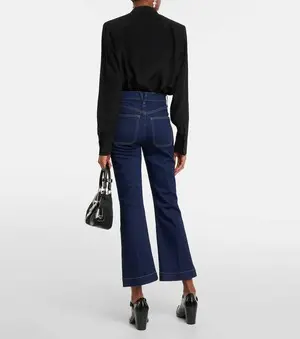 Veronica Beard Carson Cropped Flare Jeans