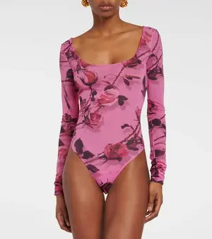 Blumarine Floral Printed Bodysuit - Multicoloured