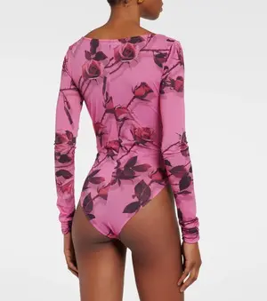 Blumarine Floral Printed Bodysuit - Multicoloured