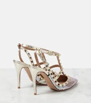 Valentino Garavani Rockstud Embellished Pumps - Multicoloured