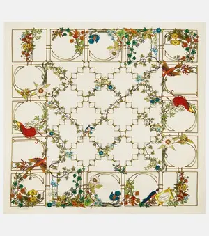 Gucci Gucci Printed Silk Twill Scarf Multicoloured