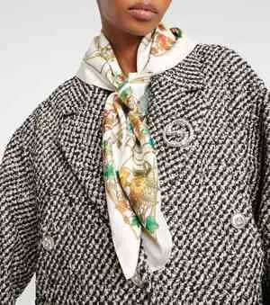 Gucci Printed Silk Twill Scarf