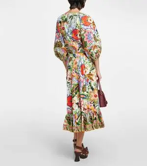 Etro High-rise Floral Midi Skirt