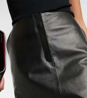 Magda Butrym Leather Midi Skirt