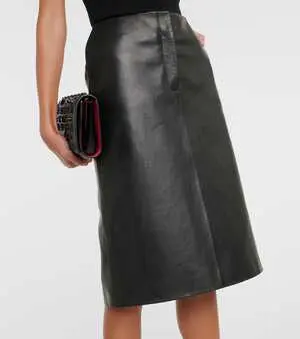 Magda Butrym Leather Midi Skirt