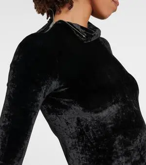 JIL SANDER Velvet Top - Black