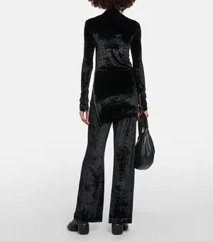 JIL SANDER Velvet Top - Black