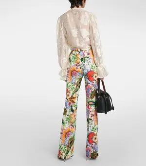 Etro High-rise Straight Pants - Multicoloured