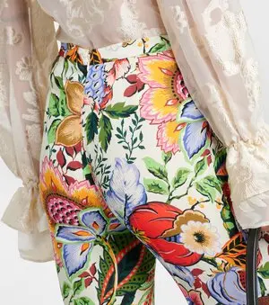 Etro High-rise Straight Pants - Multicoloured