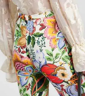 Etro High-rise Straight Pants - Multicoloured