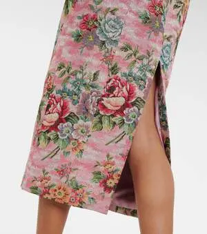 MARKARIAN Floral Bustier Midi Dress