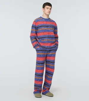 THE ELDER STATESMAN Jasper Striped Cashmere-blend Pants