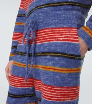 THE ELDER STATESMAN Jasper Striped Cashmere-blend Pants