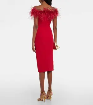 Safiyaa Starling Feather-trimmed Dress