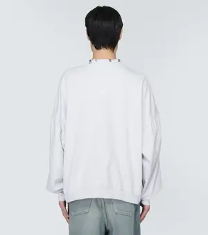 Balenciaga Pierced Round Fleece Sweatshirt