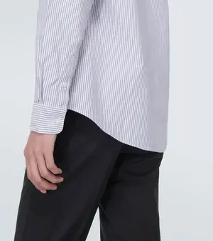 Sunspel Striped Cotton Oxford Shirt