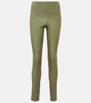 JOSEPH Mid-rise Gabardine Leggings - Green
