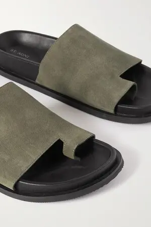 ST. AGNI Net Sustain Loe Suede Slides