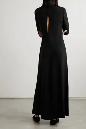 Loro Piana Angelica Silk-cady Maxi Dress With Cutout