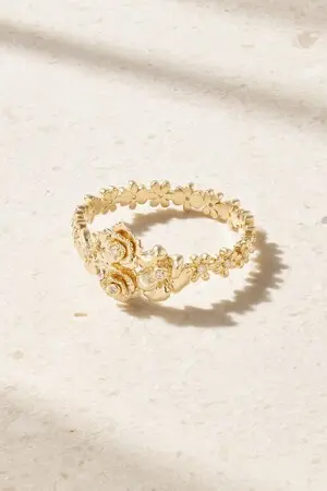 SYDNEY EVAN Flower Cluster Diamond Ring - Gold