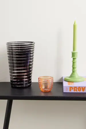 YALI GLASS A Nastro Striped Glass Vase