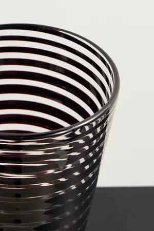 YALI GLASS A Nastro Striped Glass Vase