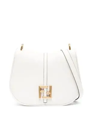 Fendi FENDI FF Canvas Shoulder Bag White
