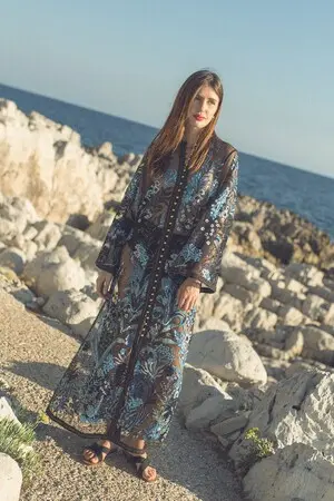 Miguelina Basima Sequin Caftan
