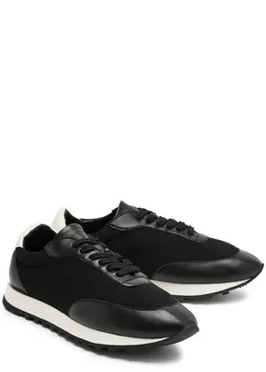 THE ROW Owen Panelled Sneakers - Black