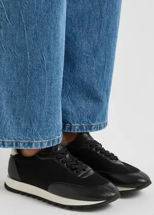 THE ROW Owen Panelled Sneakers - Black