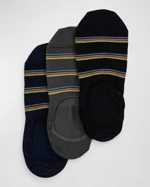 Paul Smith 3-pack Signature Stripe Invisible Socks - Multi