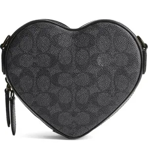 COACH Signature Coated Canvas Heart Crossbody Bag