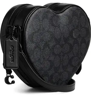 COACH Signature Coated Canvas Heart Crossbody Bag