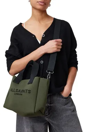 ALLSAINTS Mini Izzy Recycled Polyester Tote - Olive Green